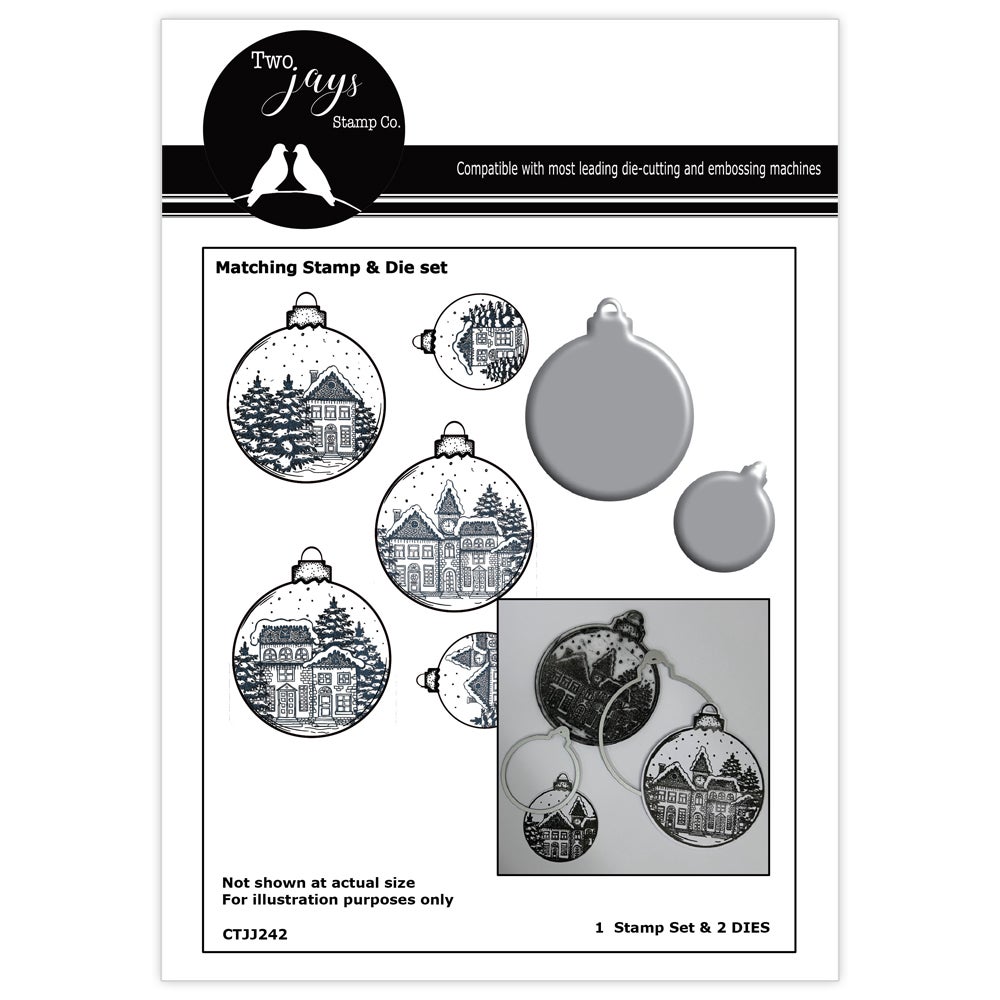 Two Jays Stamps Bauble Scenes Stamp and Die Set CTJJ242 | Craft Bliss