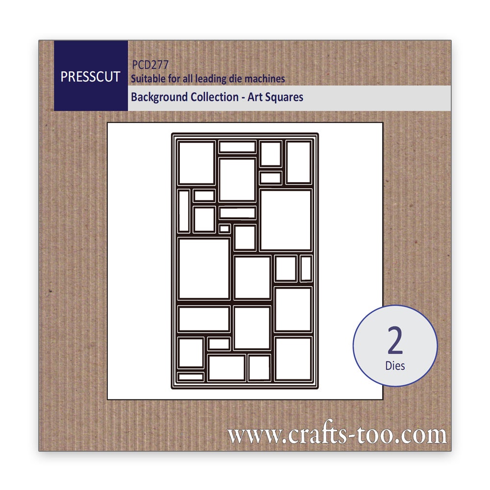 Presscut Background Collection Art Squares Dies PCD277 | Craft Bliss
