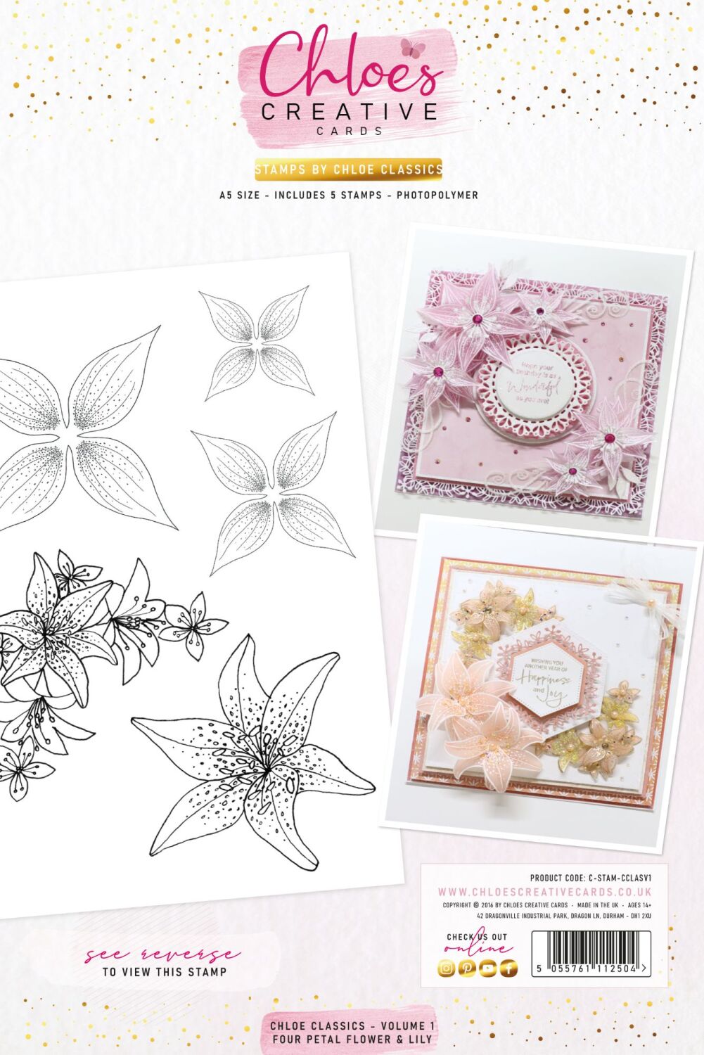 Chloes Creative Cards Chloe Classics - Volume 1 Four Petal Flower ...