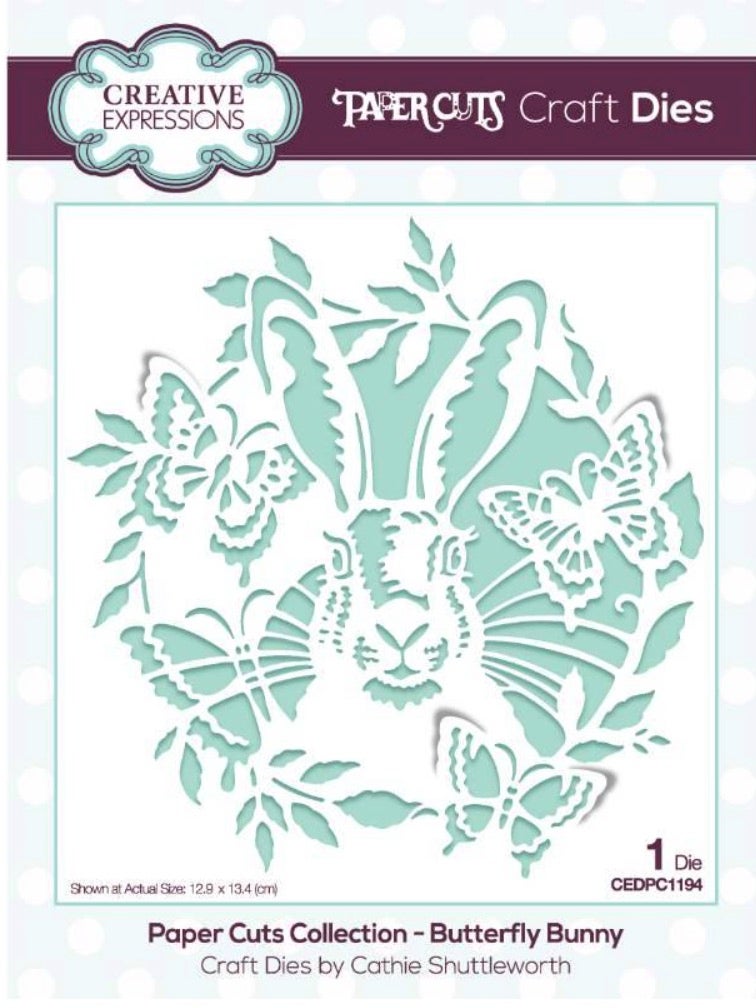 Creative Expressions Paper Cuts Butterfly Bunny Craft Die CEDPC1194 ...