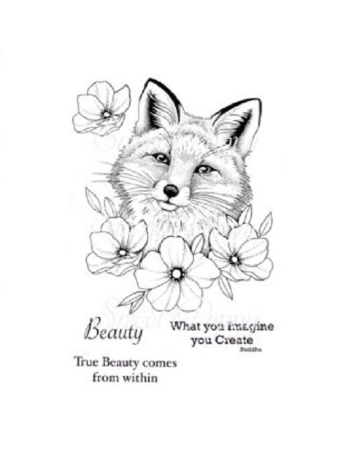 Sweet Poppy Fox Stamp | Craft Bliss
