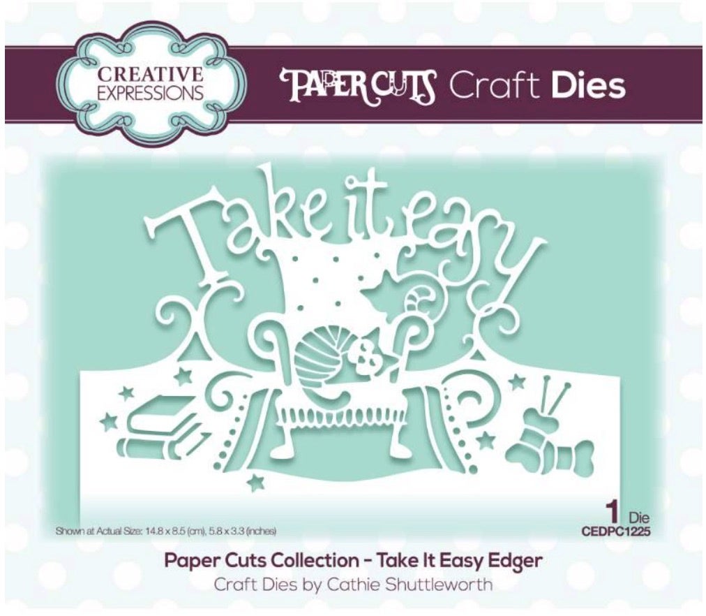 Creative Expressions Paper Cuts Take It Easy Edger Craft Die CEDPC1225 ...