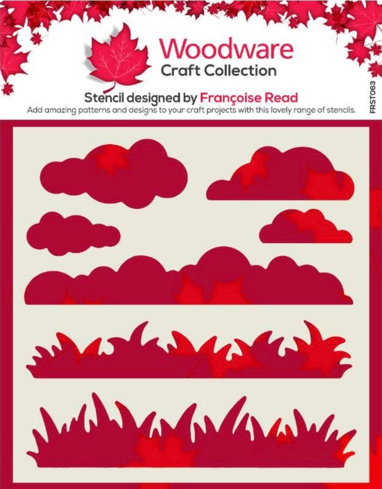 Creative Expressions Paper Cuts Grass and Clouds FRST063 | Craft Bliss