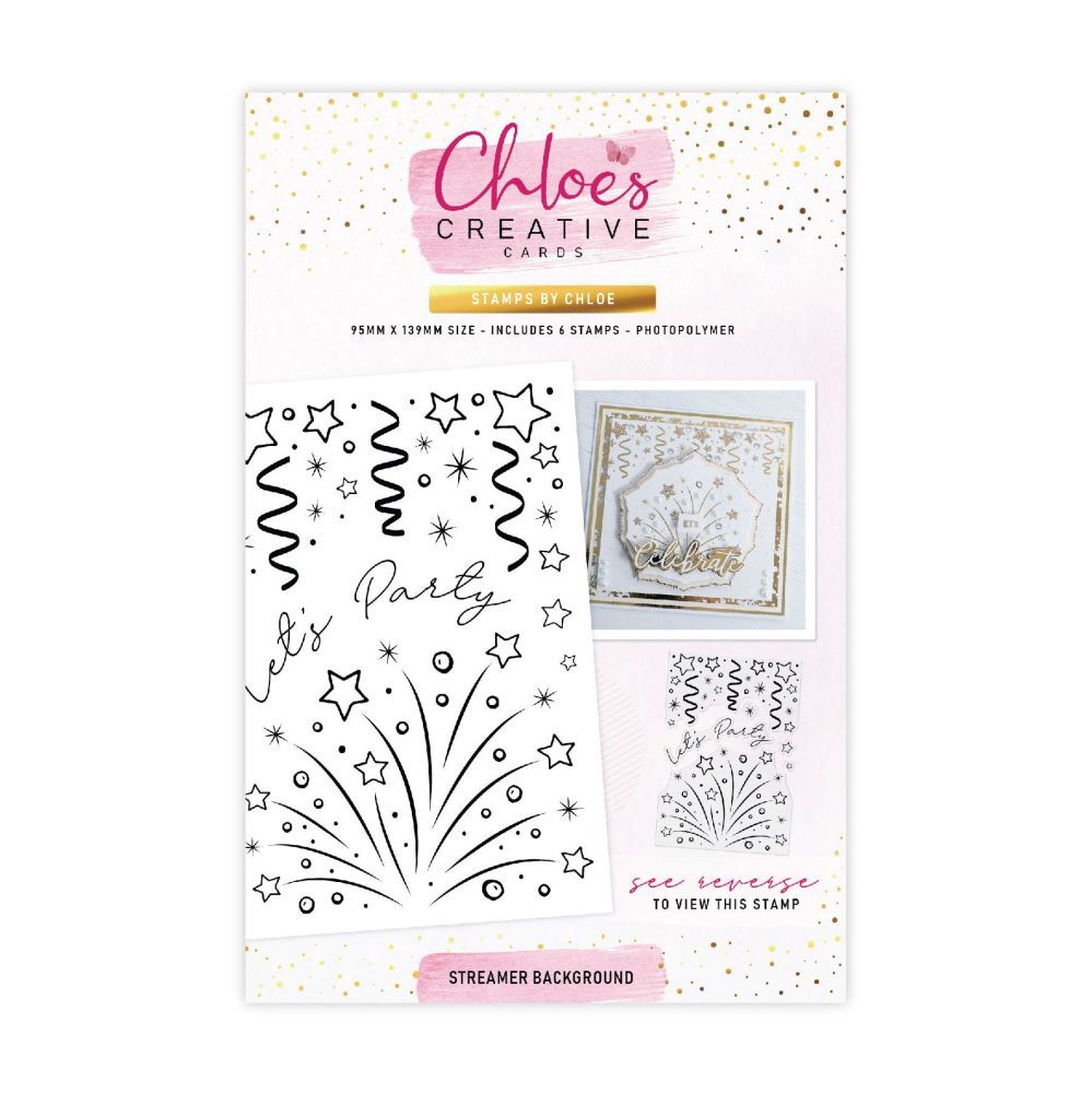 Stamps By Chloe Photopolymer Stamp Set (A6) - Streamer Background ...