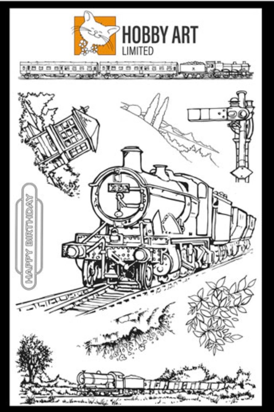 Hobby Art Stamps Full Steam Ahead A5 Stamp CS313D Craft Bliss hobby-art-stamps-full-steam-ahead-a5-stamp-cs313d-craft-bliss