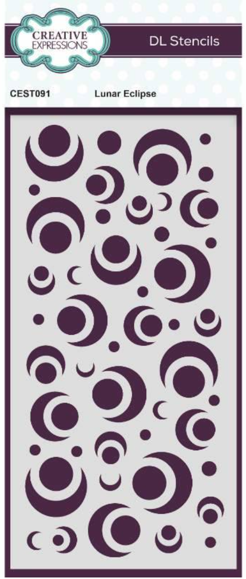 Creative Expressions Lunar Eclipse DL Stencil 4 in x 8 in CEST091 ...
