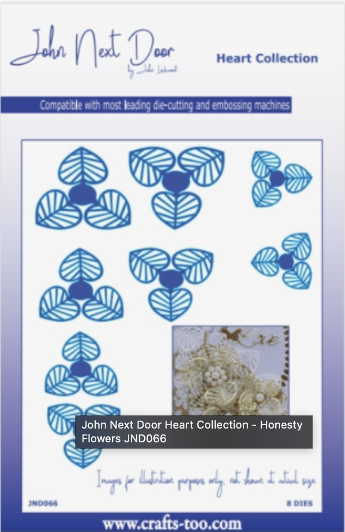John Next Door Heart Collection - Honesty Flowers JND066 | Craft Bliss