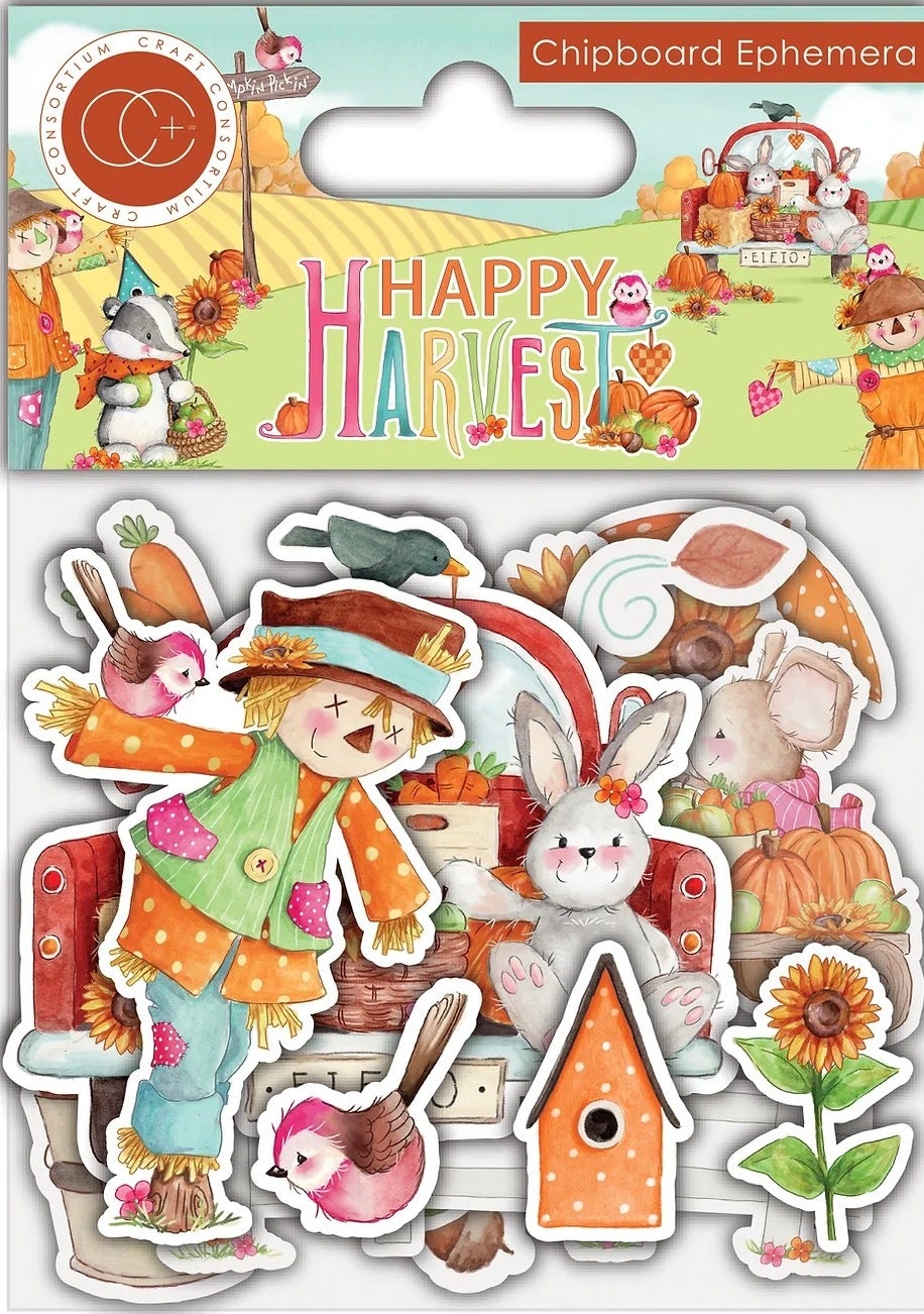 Craft Consortium Happy Harvest Chipboard Ephemera | Craft Bliss