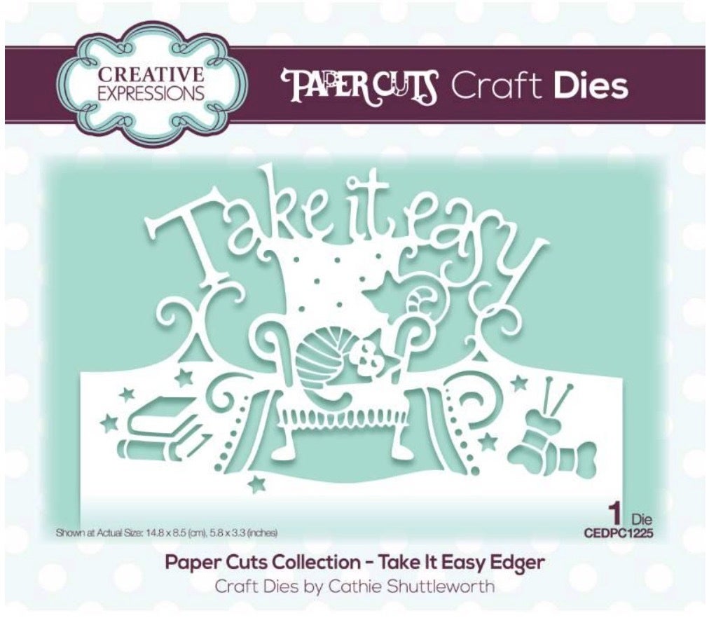 Creative Expressions Paper Cuts Take It Easy Edger Craft Die CEDPC1225 ...