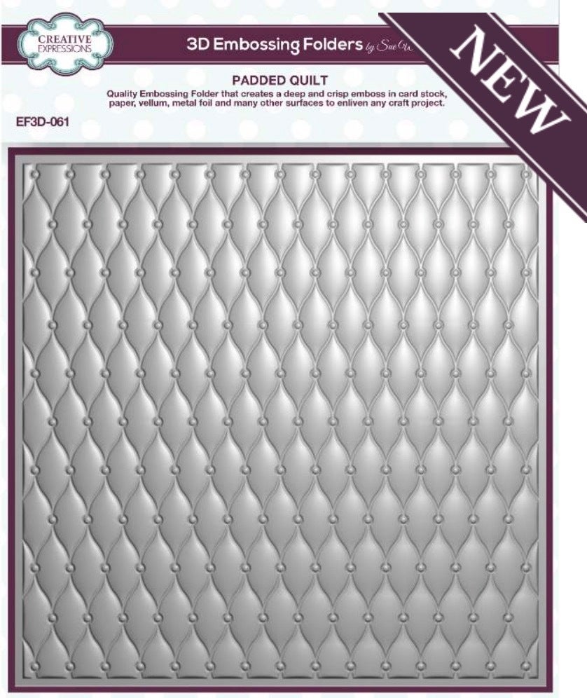 Creative Expressions Padded Quilt 8 in x 8 in 3D Embossing Folder EF3D ...