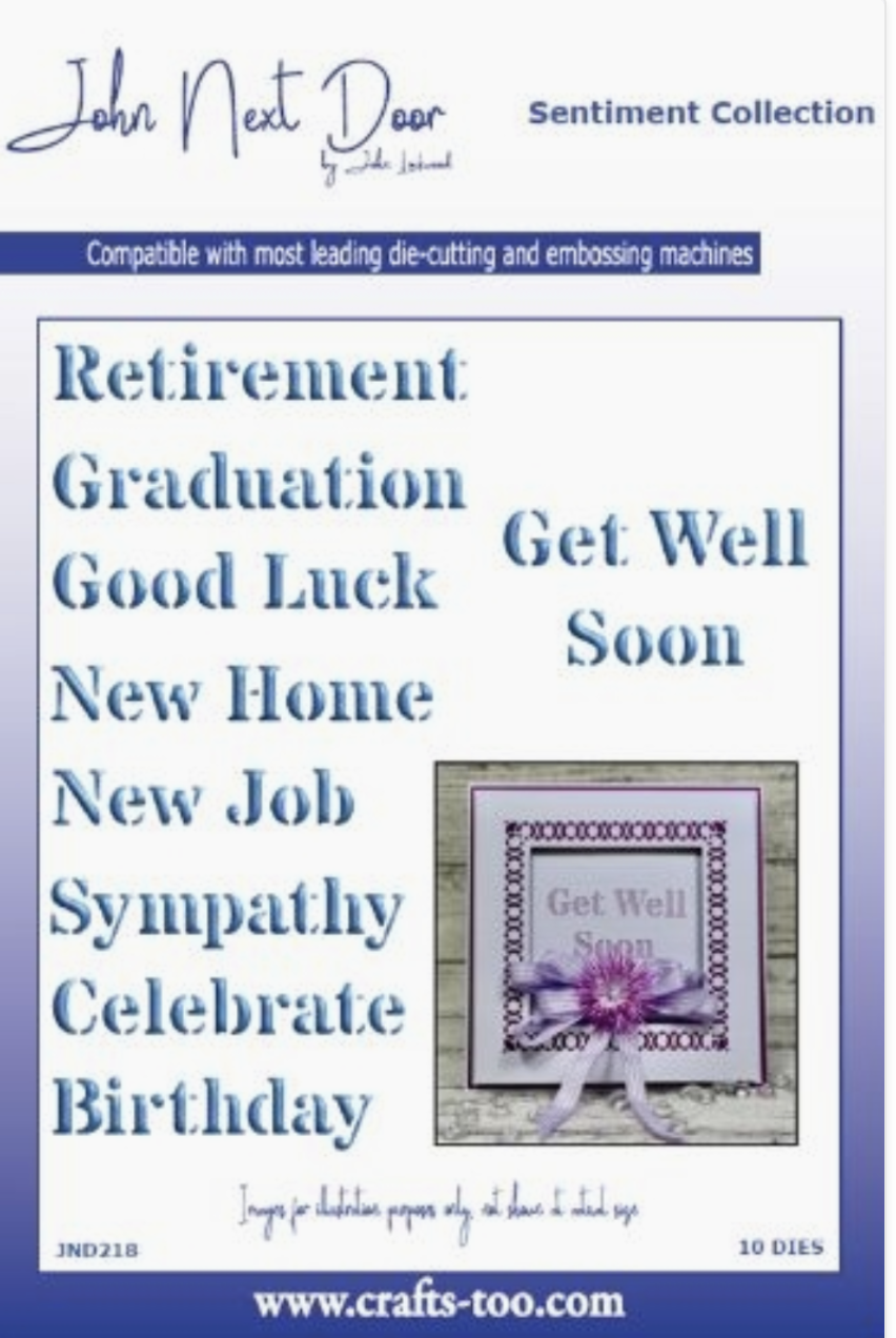 John Next Door Sentiment Collection - Stencil Occasions JND218 | Craft Bliss