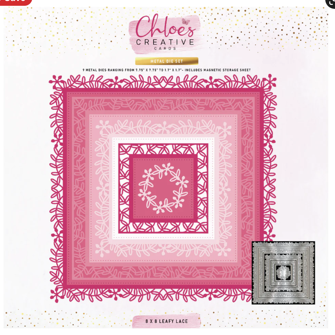 Chloes Creative Cards Leafy Lace Metal Die Set | Craft Bliss