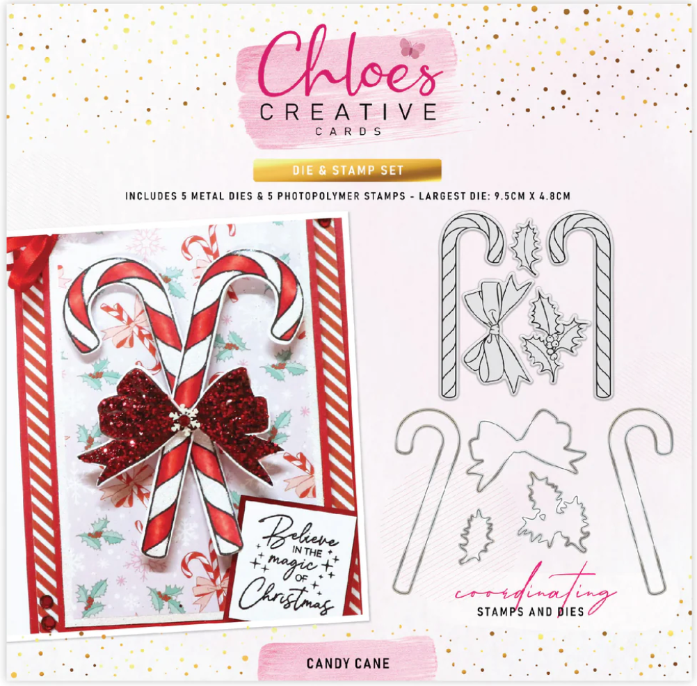 Chloes Creative Cards Candy Cane Die & Stamp Set C-DIEST-CANDYC | Craft ...