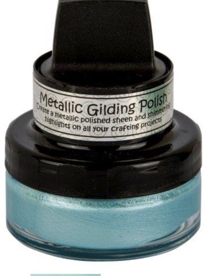 Cosmic Shimmer Metallic Gilding Polish Powder Blue 50ml | Craft Bliss